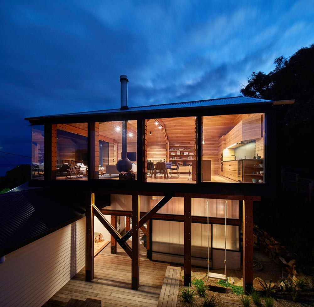 Elevated Timber Extension On Top Of A Beach Shack In Victoria, AU