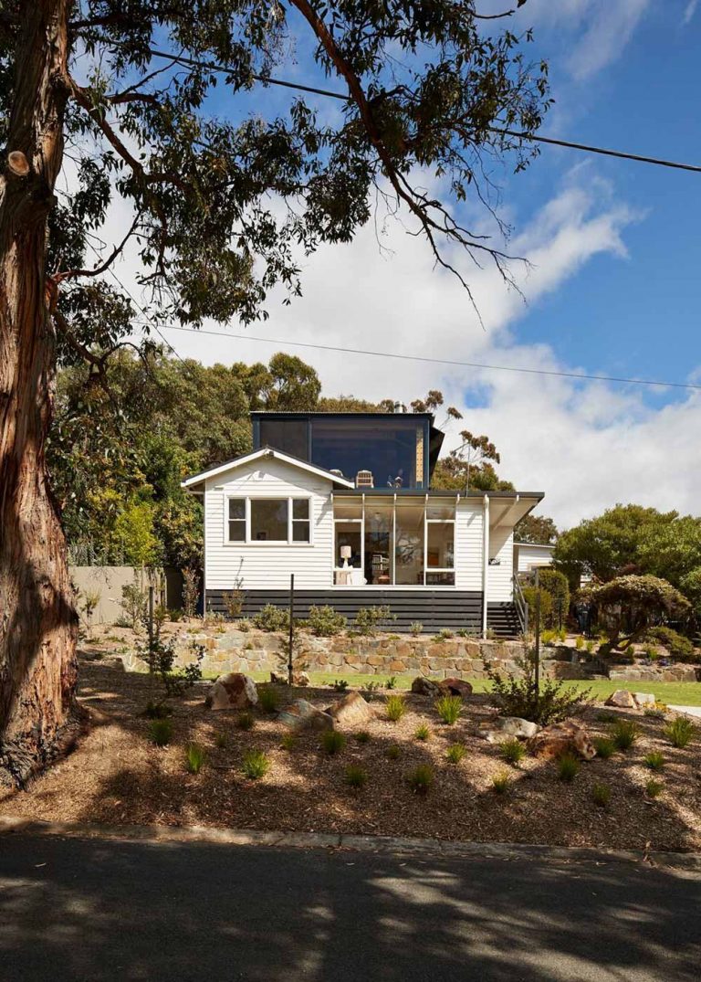 Elevated Timber Extension On Top Of A Beach Shack In Victoria, AU