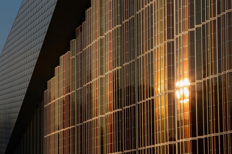 White and Colored Solar Modules - Modern Architecture