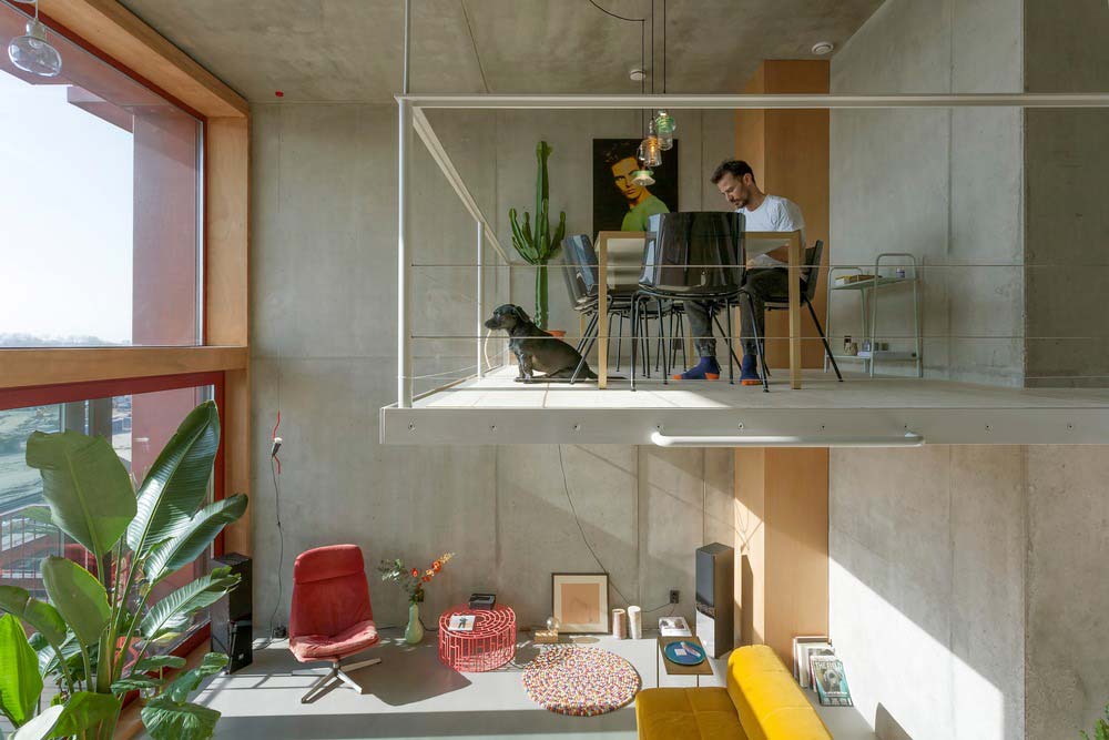 Prefab Concrete Loft Apartments with Customized Interiors in Amsterdam