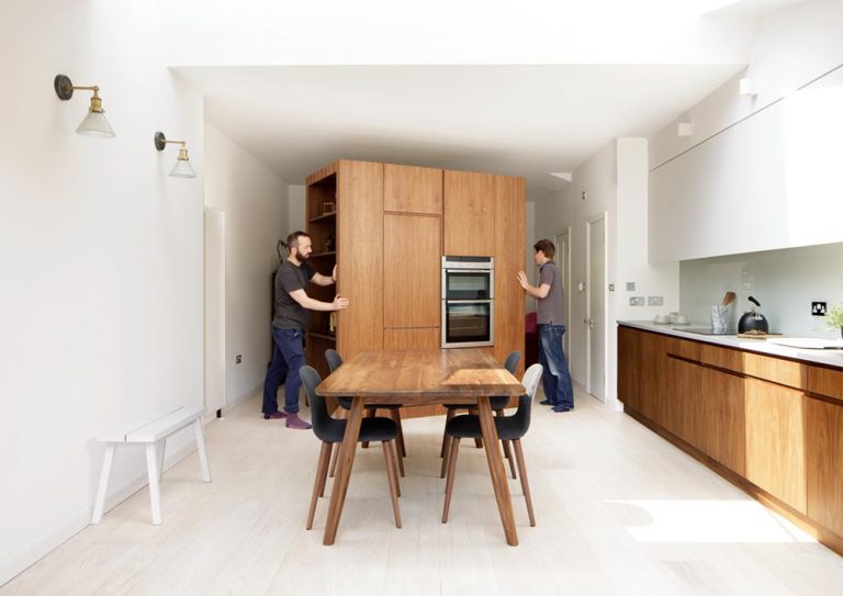 Portable Kitchen On Wheels - Chic Space Saving Walnut Kitchen Unit