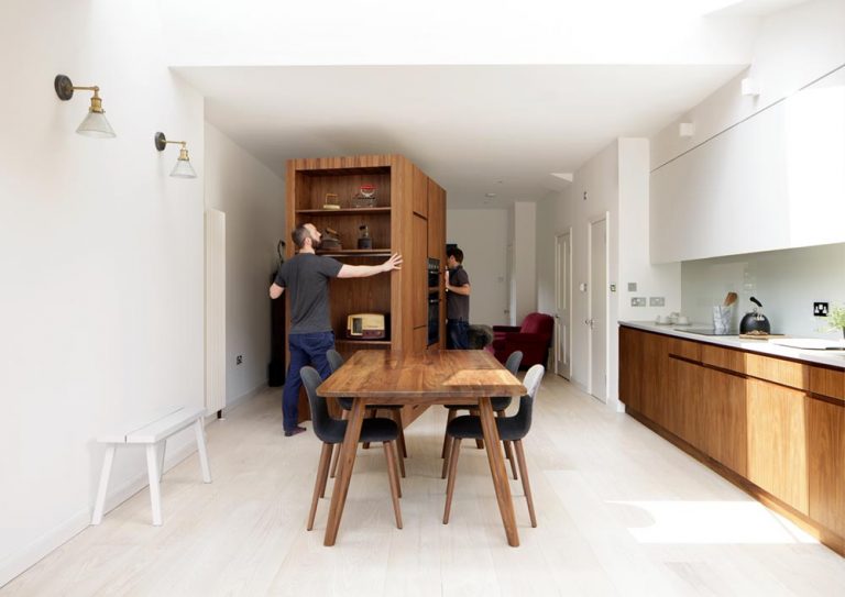 Portable Kitchen On Wheels - Chic Space Saving Walnut Kitchen Unit