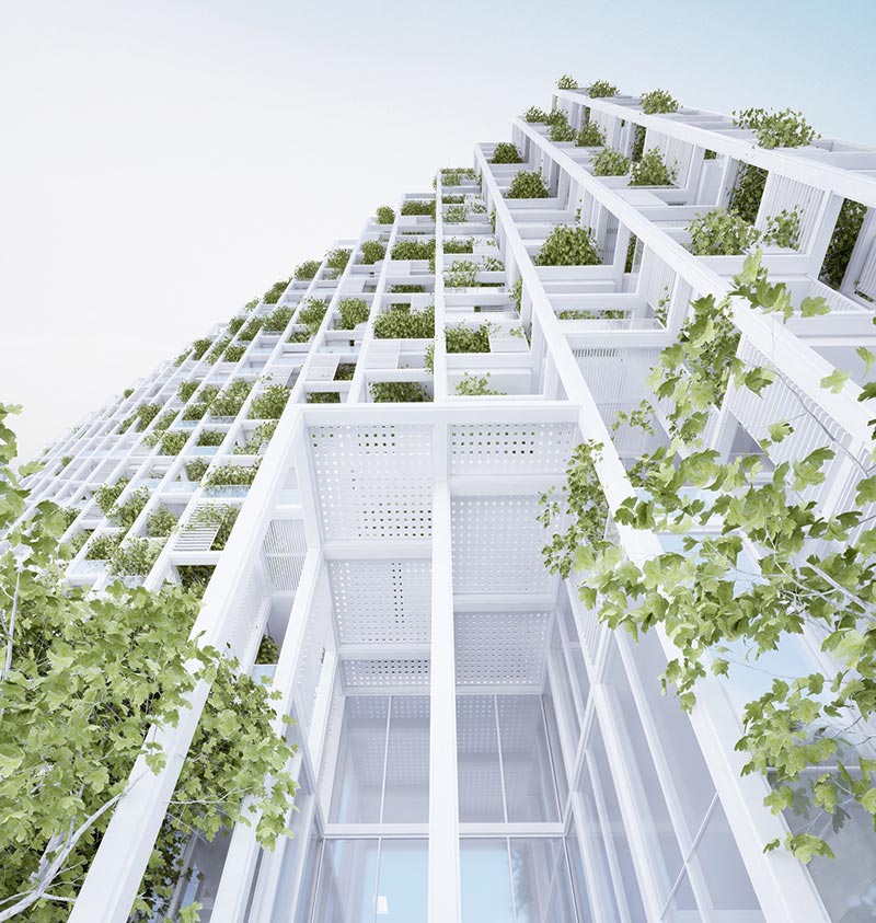 Modular Prefabricated Building Design W/ Green Open Spaces