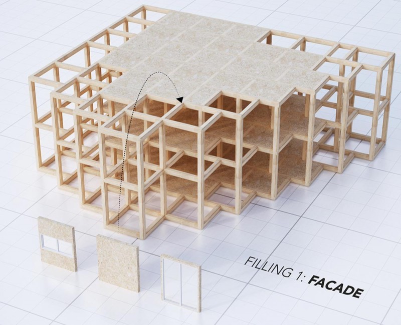 Modular Prefabricated Building Design W/ Green Open Spaces