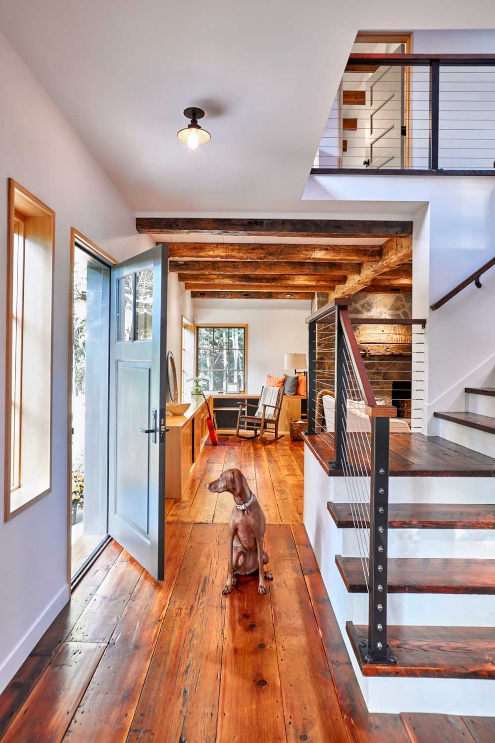 Farmhouse Transformed Into A Rustic Modern Retreat In Hyde Park, NY