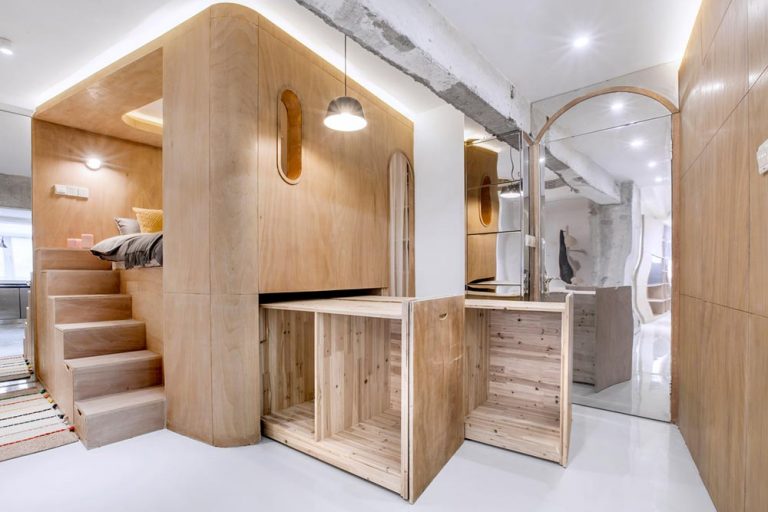 Small Apartment in Shanghai Designed with Loads of Storage Space